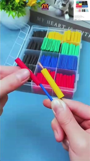 Fix wires like a pro ⚡ Heat Shrink Tube Kit Strong & Safe 🔥 #shortsindia #meeshofinds #100k #1m