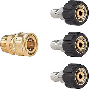 Westinghouse Heavy-Duty, M22-14MM Quick-Connect 4-Piece Kit for Pressure Washer Gun to Pressure Washer Hose