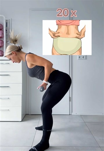 🔥 Lower Body meets Upper Body Sculpt 🔥 by @emmaleni_fit_2016 💪✨ Es muss nicht immer fancy sein 🔥 Hier kommen absolute Klassiker & Basics, die wirklich funktionieren. 4 bewährte Kombi-Übungen à 20 Wiederholungen, ideal 3x pro Woche, um Beine und Glutes zu formen und gleichzeitig Arme, Schultern und Rücken zu definieren. Squats & Lunges kombiniert mit Rows, Curls und Presses – simpel, effektiv und perfekt fürs Home Workout. 👉 Schaffst du 3 Runden am Stück, ist das ein vollwertiges Ganzkörper-