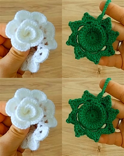 2.9K views · 57 reactions | How to make crochet rose keychain for beginners // Crochet Tutorial #crochet #diy #handmade #craft #crochetrose | Knitting And Crochet | Facebook