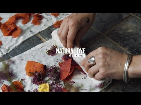 HOW TO BUNDLE DYE AT HOME WITH FLOWERS | NATURAL DYE | BOTANICAL COLOUR