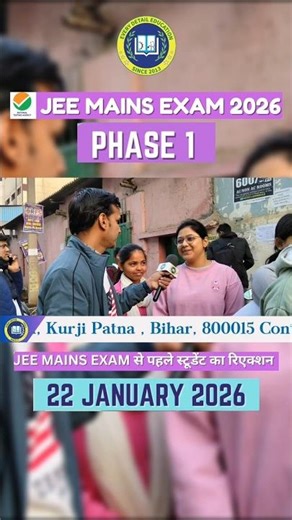 JEE MAINS EXAM 2026✅ | JEE MAINS EXAM से पहले स्टूडेंट का रिएक्शन 🔥| STUDENT REVIEW 🔥| DAY-2 |
