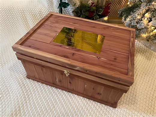 Heirloom Cedar Chest, Keepsake Box, Custom Engraved Brass Plate - Etsy