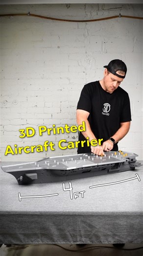 Titan3D | Massive 3D Models on Instagram: "Print. Assemble. Command your own 4-foot aircraft carrier. Inspired by the USS Nimitz and designed for standard 3D printers. Easy build, epic result. What’s the next ship you want to see? 🚢 #Titan3D"
