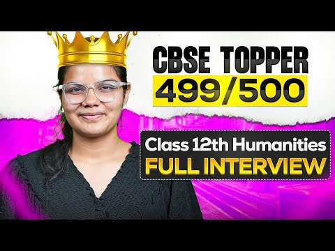 CBSE 12th Boards 2025 Topper - Shloka Upadhyaya 499/500 | Full Interview