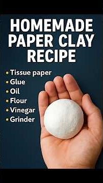 Homemade Paper Clay Recipe | No Waste | No Crack | Super Smooth! #shorts #viralshorts #paperclay