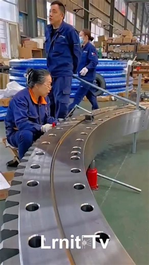 lrnit on Instagram: "At first, it looks like just a massive metal ring. ⚙️ Heavy. Silent. Unmoving. But this giant slew bearing is what allows wind turbines to face the wind and excavators to rotate thousands of tons with precision. One component… carrying unimaginable loads. That’s why alignment matters. Even a tiny misalignment — millimeters you can’t see — can create uneven stress, rapid wear, vibration, and sudden failure. Once installed wrong, these bearings don’t fail slowly… they fail cat