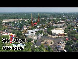 Six Flags Great America Off-Ride Footage (2021-2024), Chicago Area Amusement Park | Non-Copyright
