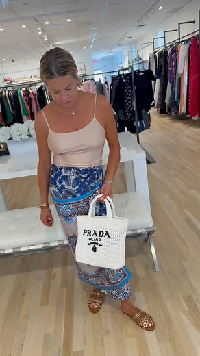 Luxeluxurylabels | Prada raffia tote 1195.00 ❌sold❌Max Mara wrap skirt/pareo NWT 245.00 As always please DM @luxeluxurylabels for purchase we do NOT use whats... | Instagram