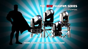 THE PHANTOM IS BACK! [http://www.highlite.nl/Phantom] Showtec Phantom – already a household name in the entertainment lighting industry is back with a new series of very reliable and versatile moving heads. Last April, during the Prolight Sound show in Frankfurt, Highlite International B.V. presented these five new additions to the public and we were very pleased with the very positive feedback from both our customers and other visitors. More output, razor sharp beams, colorful matrix effects an