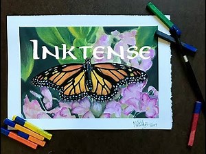 Inktense Butterfly Painting