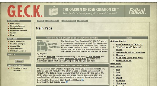 Garden of Eden Creation Kit (G.E.C.K) file - Fallout: New Vegas