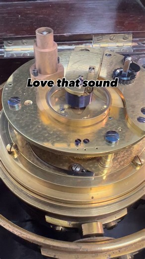 The cool sounds of the spring detent on the ships chronometer. #chronometer #shipsclock #springdetent #antiqueclock | Master Clockmakers