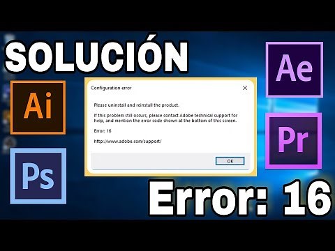 Solución del Error #16 de las apps de Adobe