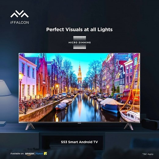Lights, camera, perfection! iFFALCON S53 Smart Android TV’s Micro Dimming adapts to any lighting, delivering perfect visuals in every scene. Your movie nights just got a whole lot brighter! Know more: https://bit.ly/3Z9dHzV #iFFALCON #SmartAndroid #MicroDimming | Iffalcon | Facebook