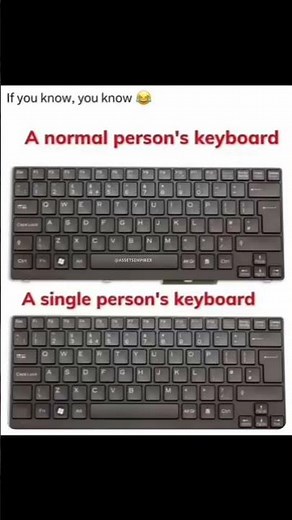 Normal vs Single Person’s Keyboard 😂 | Relatable Tech Meme | Watch Till End for the Fun