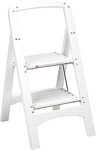 Cosco White Two Step Rockford Wood Step Stool