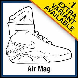 Nike Air Mag Sneaker Coloring Pages - Created by KicksArt