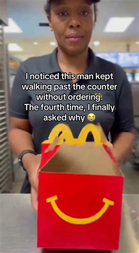 He came in around 6:10pm. Dinner rush loud. Screens flashing. He’d walk in, stop near the menu, then leave. Fourth time, I said, “Hey, are you trying to decide?” He shook his head and said, “I’m just checking prices. They change sometimes.” I asked who it was for. He pointed outside. “My daughter,” he said. “Today’s her birthday.” There was a cake box on the passenger seat. No candles. No food. He opened his wallet. $5 even. That was all he had left until Friday. “She asked for fries,” he said. 