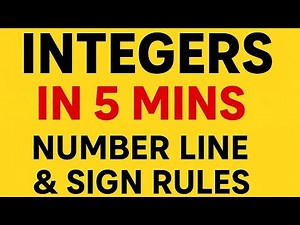 Integers Addition & Subtraction |Number Line Method & Sign Rules |