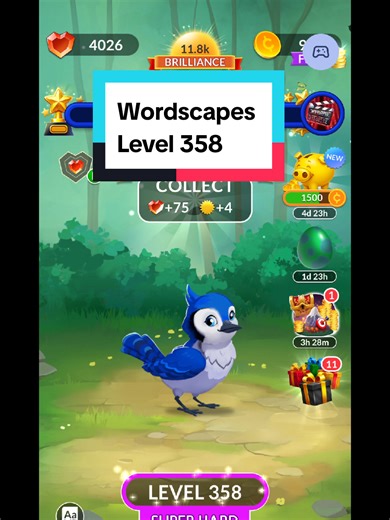 Wordscapes Level 358 #hint #gametok #cheat #wordscapes358 #wordscapesanswers