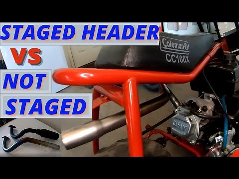 Staged header pipe versus straight pipe / Predator 212