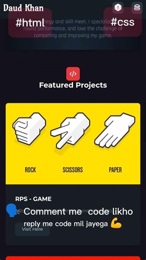 Amazing Portfolio Website 😍 | HTML CSS JS/ comment for code| Next Level Design #coding #html #css