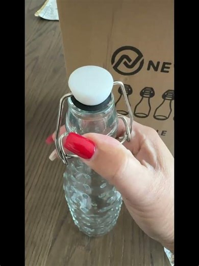 Dotted Glass Bottles with Airtight Lid