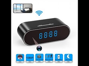 Hidden Spy Camera Clock WiFi with Night Vision/Motion Detection/Loop Recording/USB Rechargeable