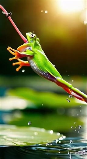 Frog's Epic Slow-Mo Snack Attack!