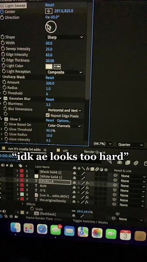 After Effects Editing Tutorial: Sharpen Settings & Relight Line
