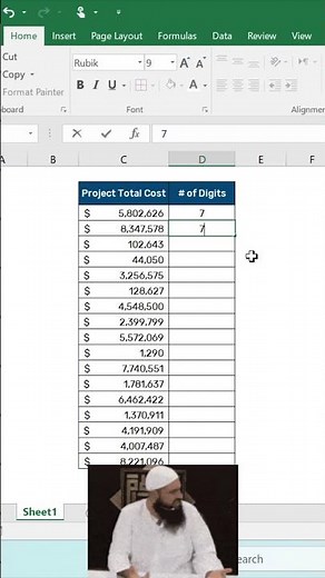 Count Characters Instantly in Excel (LEN Function)