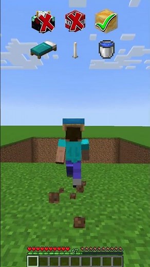 MINECRAFT FALL DAMAGE VS BLOCK'S