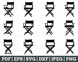 Director Chair Svg, Director Chair Silhouette, Film Production, Jpeg, Png - Etsy