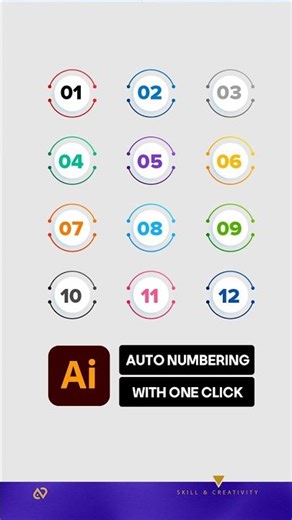 Auto Numbering in Illustrator in Seconds! 🔥 | 2025 Trick
