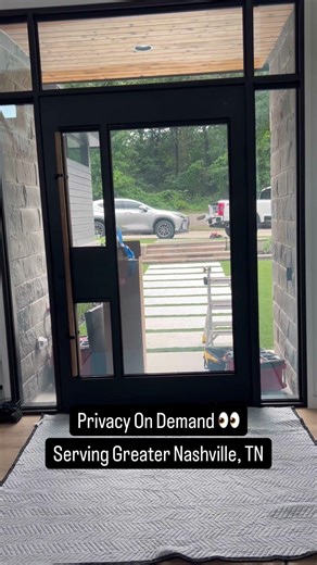 Nashville Smart Film Front Door Demo | Instant Privacy for Brentwood & Franklin Homes #smartfilm