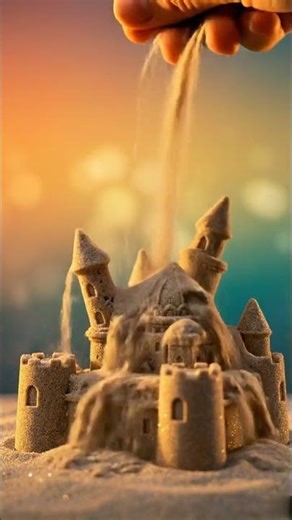 Micro Sand Castle Crushing ASMR 🏰✨ | Ultra Smooth Perfect Satisfying Collapse #asmrvideo