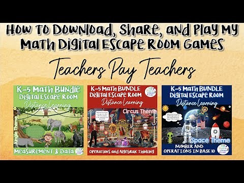 How to Use My Digital Math Escape Room Games - Teachers Pay Teachers