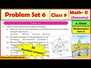 Problem set 6 Class 9 Maths 2 question answer | 9th standard Geometry chapter 6 Circle #class9