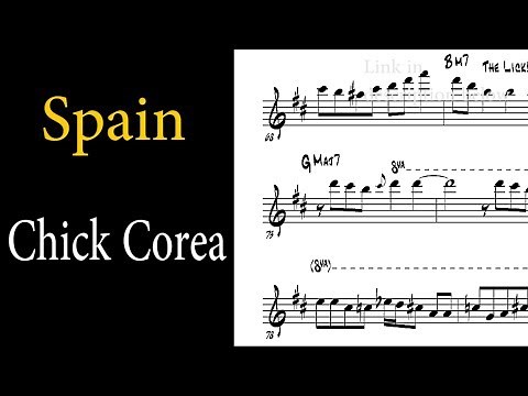 Chick Corea Spain Transcription ( solo sheet music)