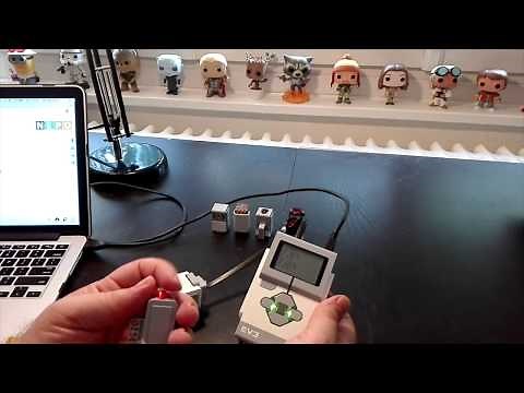Lego EV3 + Open Roberta video 2 | Touch sensor, wait until, loop, if