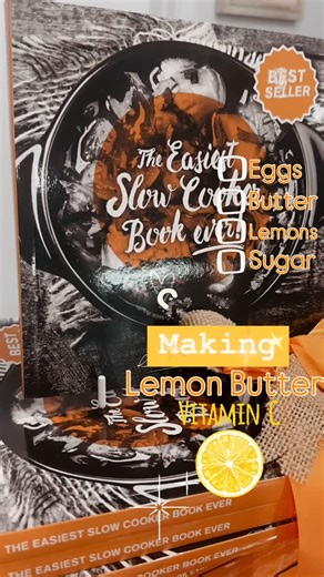 LEMON BUTTER in your slow cooker - IT’S THE BEST🍋🌟🍋 Simply whisk 8 eggs. Add 1 cup sugar, 250g butter and juice and zest of 4 lemons to your slow-cooker bowl on HIGH. Add the whisked eggs and continually stir until butter has dissolved. Reduce heat to LOW. Stir every 20 mins for 2 hours or until nice and thick🌟🍋🍋🌟Pour into sterilised jars💛RECIPE FROM: The EASIEST Slow-Cooker Book Ever🌟🌟🌟🌟#4ingredients #slowcooker #easyrecipes #lemonbutter #bestsellers #shoponline | 4 Ingredients
