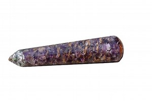 Jet Energized Handmade Amethyst Orgone Faceted Massage Wand Stick Activation Relieving Stress Mediation