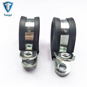[Hot Item] Stainless Steel Zinc Plated Steel Tube Clamp Rubber Cushioned Pipe Clamp