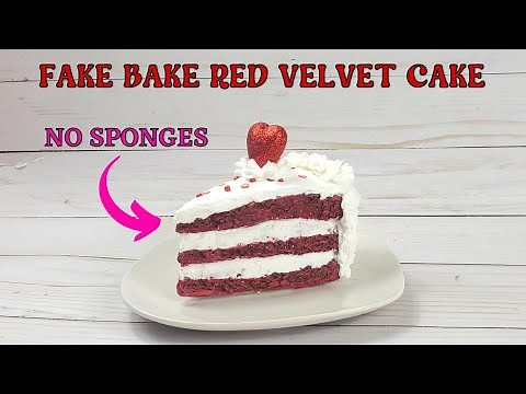 How To Make A RED VELVET FAKE CAKE SLICE Like A Pro - Valentine Fake Bake