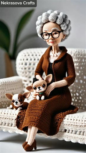 AI-Generated Amigurumi Crochet Dolls Grandmas