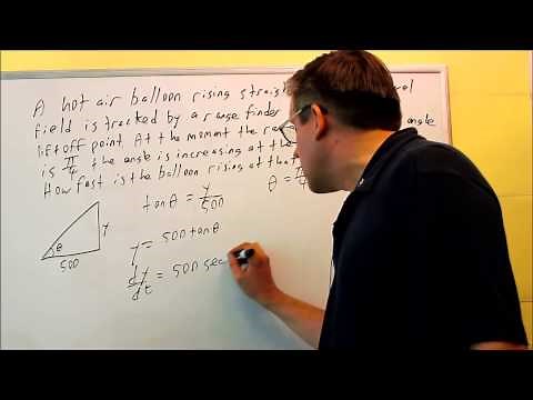 Related Rates: Tracking a Rising Hot Air Balloon