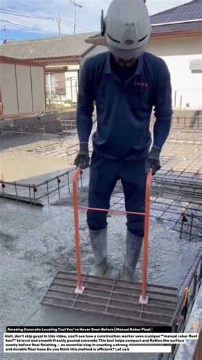 Amazing Concrete Leveling Tool You’ve Never Seen Before | Manual Rebar Float Technique.