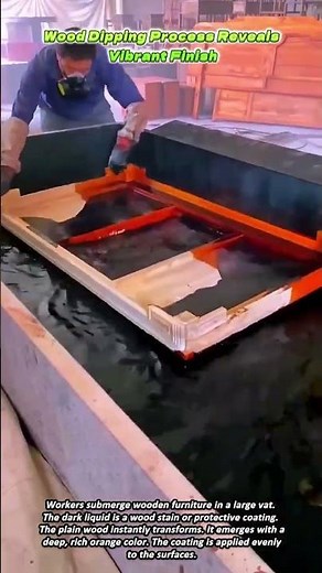 Wood Dipping Process Reveals Vibrant Finish