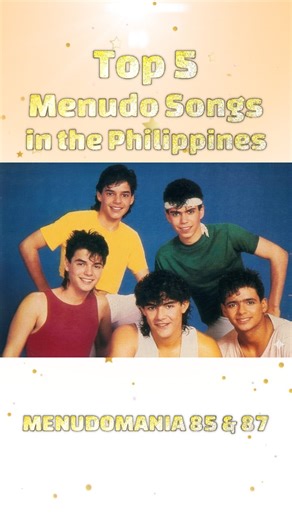 Ikaw, anong favorite Menudo song mo? Here are the Top 5 Menudo songs that captured the hearts of Filipino Gen X during the 80s — paired with rare footage from their 1985 and 1987 visits to the Philippines. These songs ruled our radios, school programs, variety shows, and fan clubs all over the country. A true nostalgia trip for everyone who lived through the height of Menudo fever in the Philippines. Relive Menudomania! Enjoy this tribute to the boy band that made an unforgettable mark on Filipi